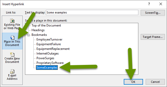 The Best Way To Link To Different Sections In A Word Document