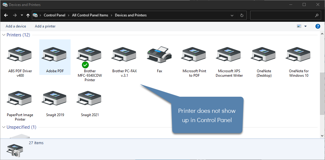 How to Remove Already Deleted Printers that Still Show up in Programs