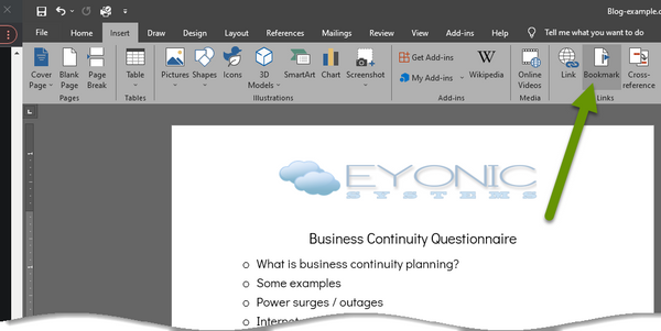 The Best Way to Link to Different Sections in a Word Document