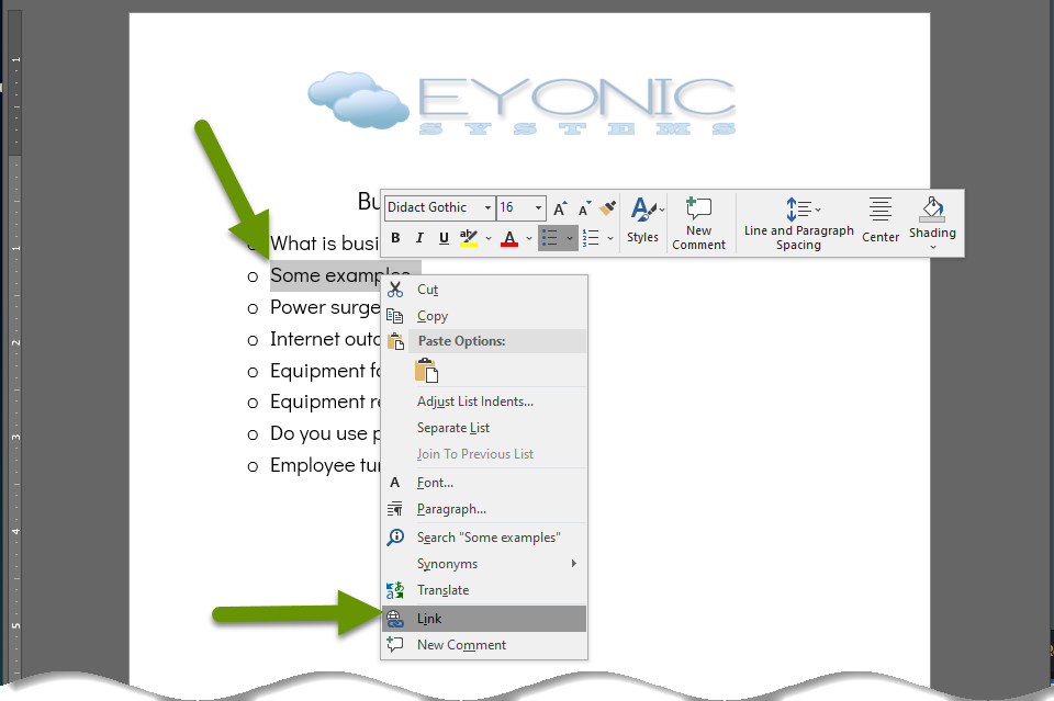 The Best Way To Link To Different Sections In A Word Document